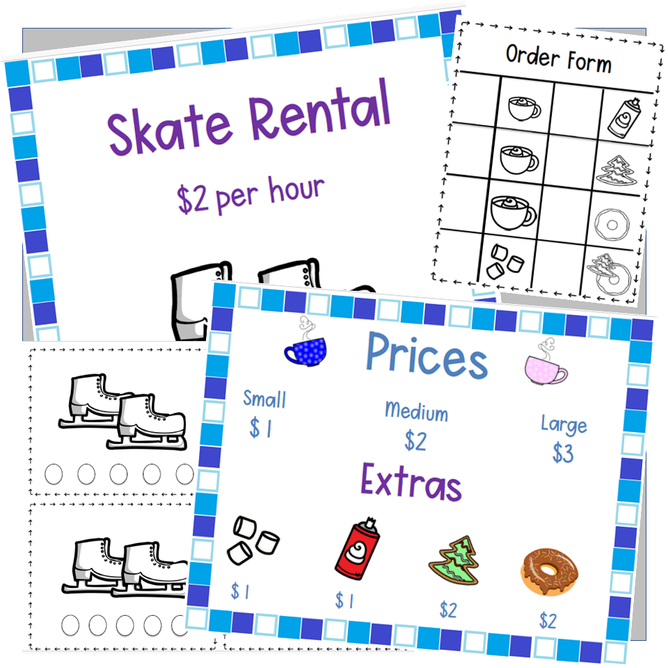 Hot Cocoa and Ice Skating Rink Dramatic Play