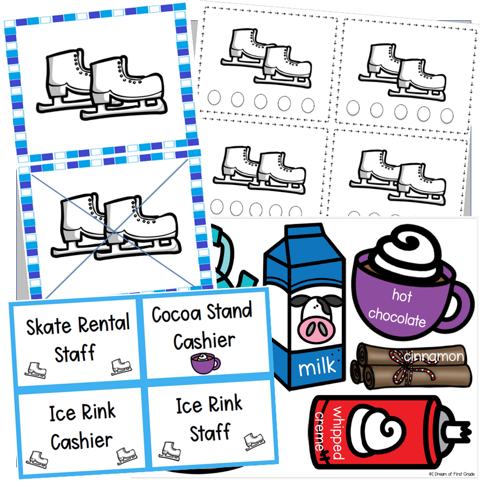 Hot Cocoa and Ice Skating Rink Dramatic Play