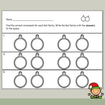 Christmas Fact Family Ornaments Printable Activity - I Dream of First Grade