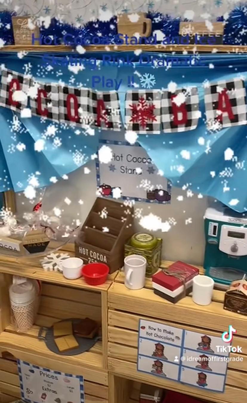 Hot Cocoa and Ice Skating Rink Dramatic Play