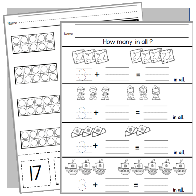 Kindergarten Math Worksheets and Journals