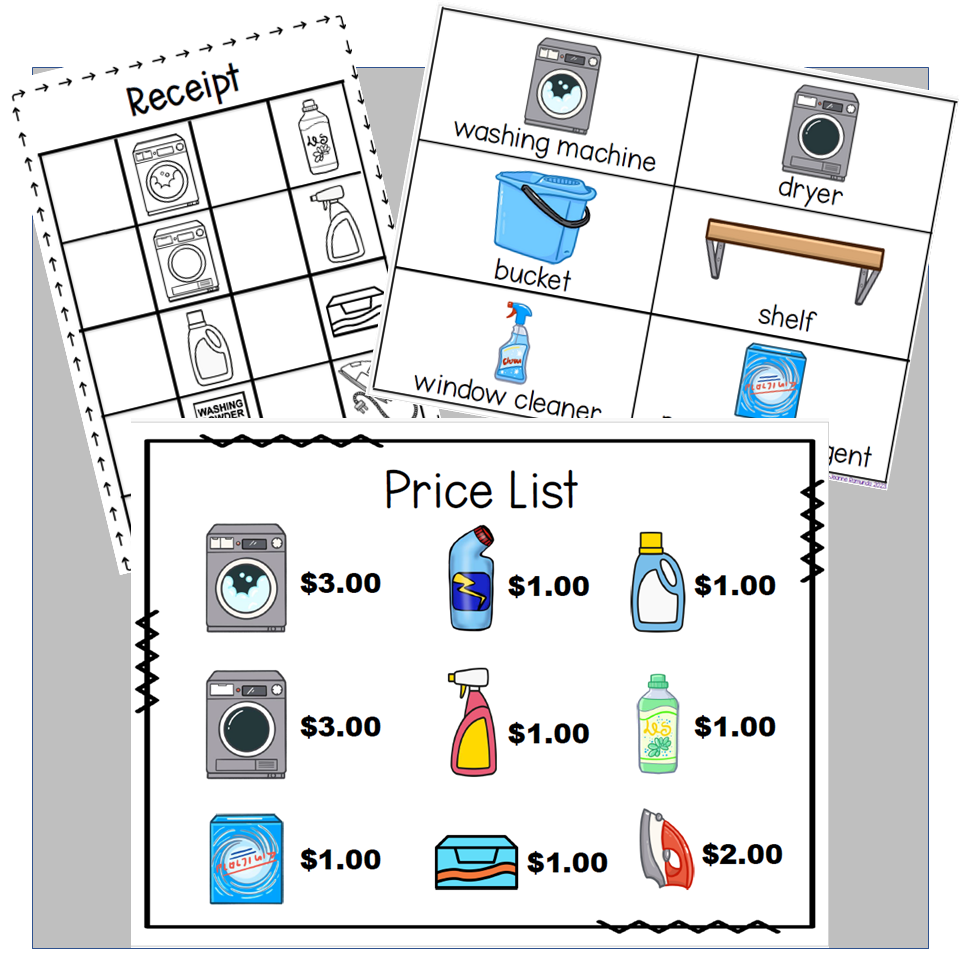 Laundromat Dramatic Play for Preschool
